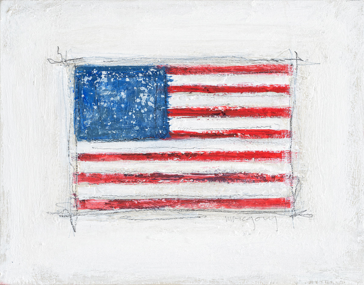 American Flag Sketch – Mary Gregory Studio