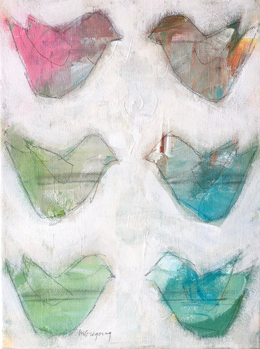 Birds multi-colored – Mary Gregory Studio